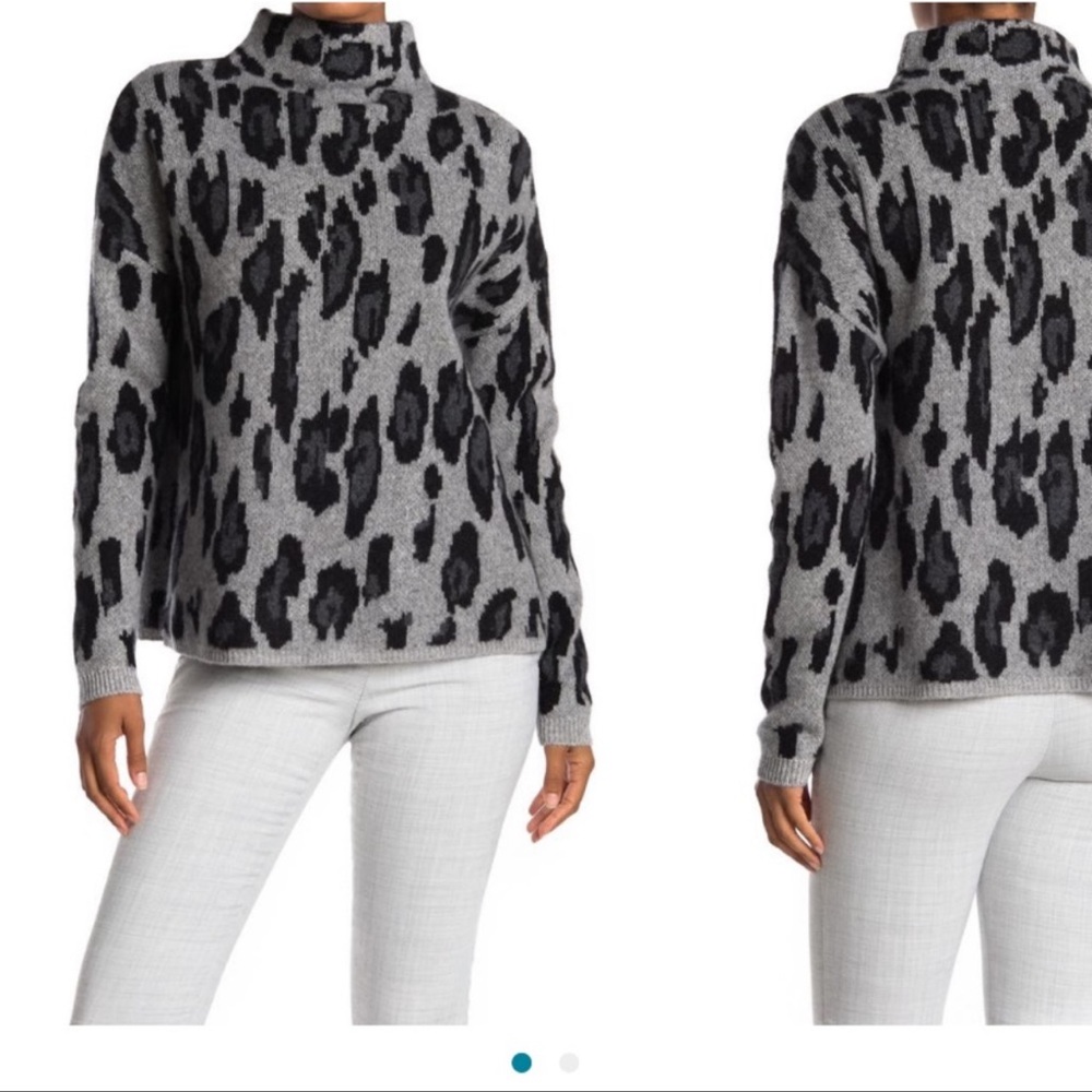 Catherine Malandrino Cashmere Animal Print Sweater Bo… - Gem
